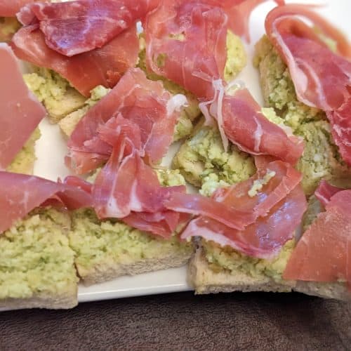 Prosciutto Pesto Canapes - Dinner Party Diaries